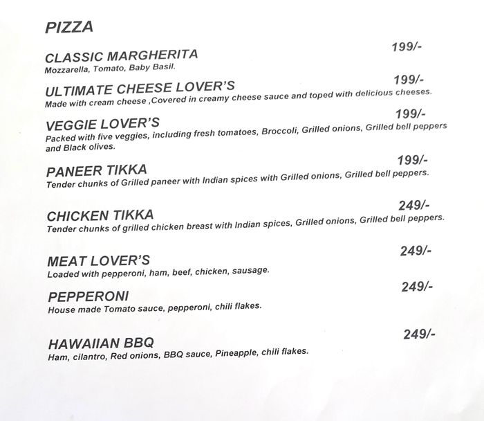 The 90's Cafe Menu and Price List for Anna Nagar, Chennai | nearbuy.com