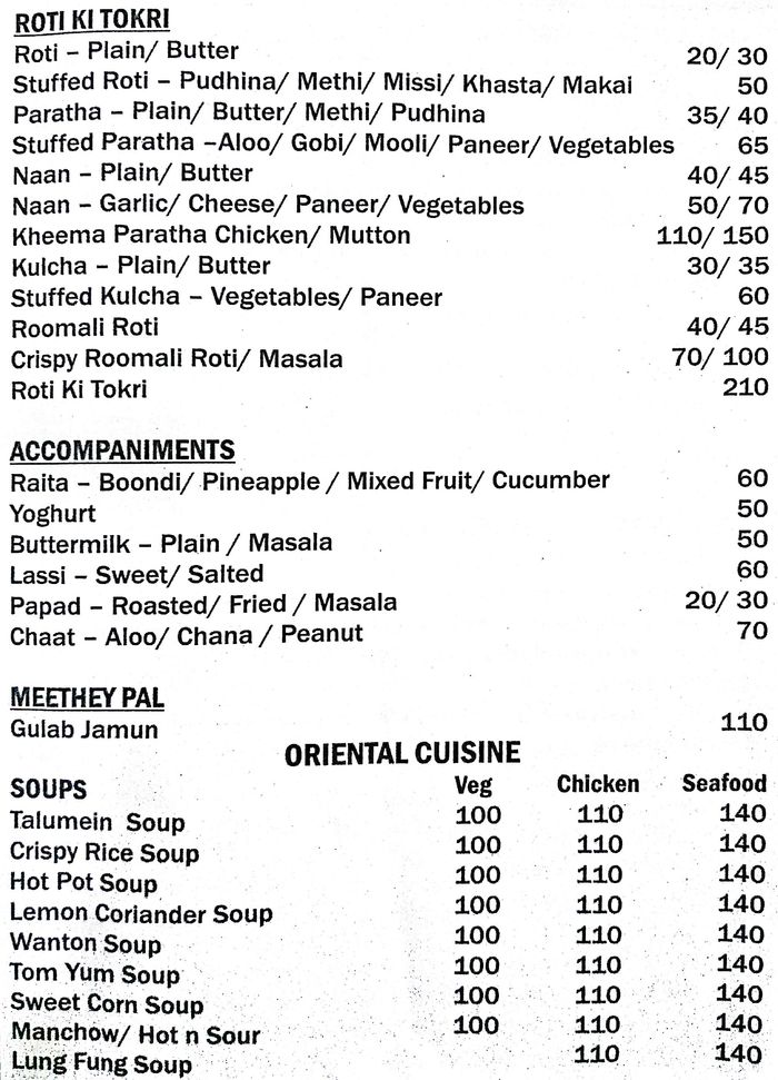 Cottage Fine Dine Menu and Price List for Thane West, Thane | nearbuy.com